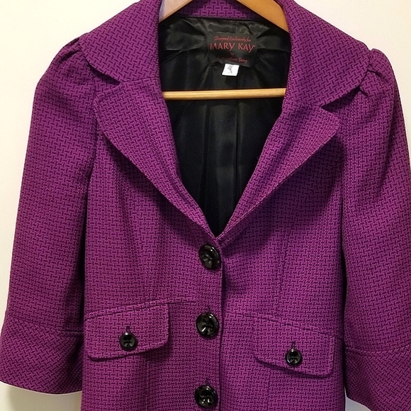Mary Kay | Jackets & Coats | Vibrant Purple Tweed Coat | Poshmark